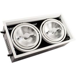 Efectoled - led Downlight Einbaustrahler 30W Schwenkbar Kardan AR111 Dimmbar Ausschnitt 315x155 mm No Flicker 2700K Warmweiß