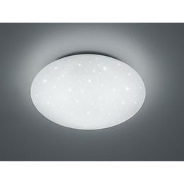 Moderne LED-Deckenleuchte Lukida mit weißem Effekt, funkelnde Sterne, Trio-Beleuchtung