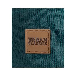 Urban Classics Beanie Unisex Synthetic Leatherpatch Long Beanie (1-St), grün