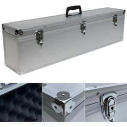 Eci Tools - Aluminium Koffer Silber Würfelschaum Deckel abnehmbar lang 83 cm Alu-Transport-Box