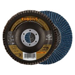 Rhodius Abrasives - rhodius lgz F1, 10 Stück, 115 mm, Korn 40, Fächerscheibe