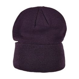 Urban Classics Beanie Unisex Synthetic Leatherpatch Long Beanie (1-St), lila