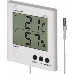 Digitales Thermometer und Hygrometer, Aussenthermometer, Innenthermometer mit 2m Kabelsensor, batteriebetrieben , E8471 - EMOS