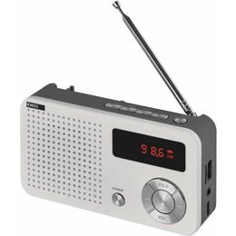 EMOS - Tragbares Digitales FM-Radio und MP3-Player mit Akku, USB-Port, Micro-SD Karte-Slot und Kopfhörer-Anschluss, fm 88–108 MHz, E0086