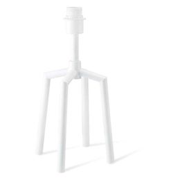 Globo - Tischleuchte Tischlampe Schalter Fuß ohne Schirm Weiß h 39 cm Wohnzimmer Schlafzimmer
