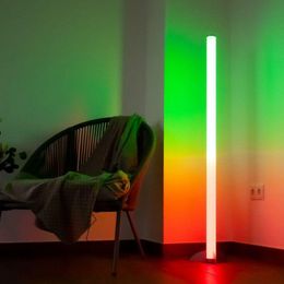 Globo LED Stehlampe Wohnzimmer Stehleuchte RGB Farbwechsler mit Fernbedienung, Ambiente-Beleuchtung, 6W RGB LED, Höhe 121 cm