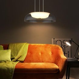 Globo Hängeleuchte messing Esszimmerlampe Glas satiniert Pendelleuchte Wohnzimmer, Metall, led 19W 1238Lm warmweiß, DxH 30x120 cm