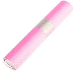 Auto Auto Fahrzeug diy 3D Kohlefaser Vinyl Car Wrap Roll Film Aufkleber Aufkleber 8 Farben (Pink 5x200cm) lavente