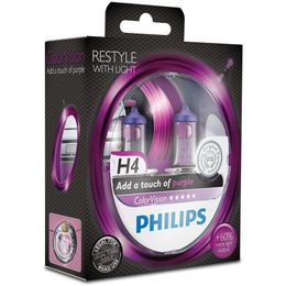 Philips - 2x H4 ColorVision Lila