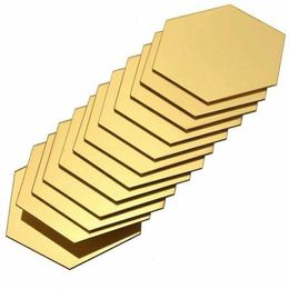 Northix - 24x Selbstklebende Spiegel aus Acryl – Gold