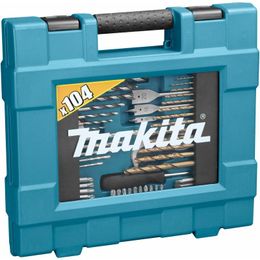 Bohrer-Bit-Set 104-teilig, Metallbohrer, Holzbohrer, Steinbohrer - Makita
