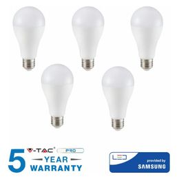 V-TAC - led glühbirnen 15 w E27 samsung natürlich warmweiss kalt 5 stück