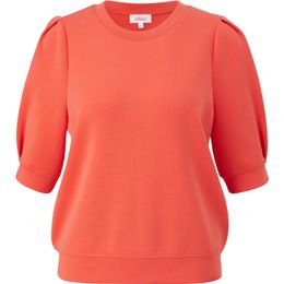 s.Oliver Sweatshirt, 3/4-Arm, Scuba, für Damen, orange, 46