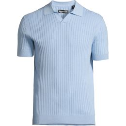 Manguun T-Shirt, Streifenstruktur, Baumwolle, für Herren, blau, L