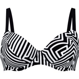 Rosa Faia Shining Lines Bügel-Bikini-Oberteil "Celine", grafisch, für Damen, schwarz, 38B