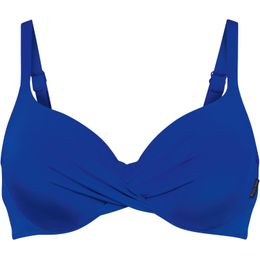 Rosa Faia Shiny Basics Triangel-Bikini-Oberteil, Wickeloptik, für Damen, blau, 44C