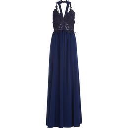 Vera Mont Abendkleid, tiefer V-Ausschnitt, ärmellos, für Damen, blau, 38