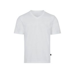 TRIGEMA T-Shirt TRIGEMA V-Shirt DELUXE Baumwolle (1-tlg), weiß