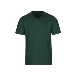 TRIGEMA T-Shirt TRIGEMA V-Shirt DELUXE Baumwolle (1-tlg), grün
