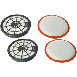 vhbw - Filter-Set kompatibel mit Dirt Devil Pick Up Power Pet, Ultima Power Parquet Staubsauger - 4x Filter (Abluft-Filter, Motorschutz-Filter)