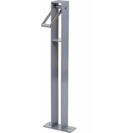 Fahrradbügel HHG 302, Fahrradständer Anlehnbügel, verzinkter Stahl Outdoor-pulverbeschichtet 96x24x10cm grau - grey