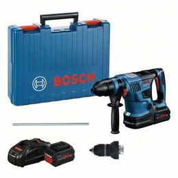 Bosch - Professional Akku-Bohrhammer biturbo gbh 18V-34 cf, SDS-plus, incl. 2x Akku ProCORE 5,5 Ah, Schnellladegerät, Zubehör, Handwerkerkoffer