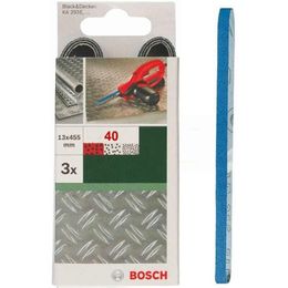 Bosch - 3 Schleifbänder für b+d Powerfile ka 293E 13 x 451 mm, k 40, Metall