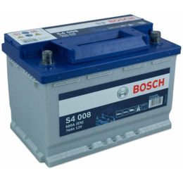 Bosch - S4 008 Autobatterie 12V 74Ah 680A inkl. 7,50€ Pfand