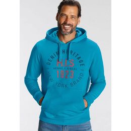 H.I.S. H.I.S Kapuzensweatshirt mit markanten Kordeln, blau