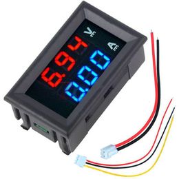 Mini-Digital-Voltmeter Amperemeter dc 100 v 10 a Voltmeter Stromtester Blau + Rot Dual-LED-Anzeige