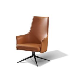 JVmoebel Bürostuhl, Sessel Design Couch Sofa Relax Leder Lounge Club Polster Orange