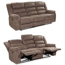 luma-home 3-Sitzer 15134, Sofa mit halbautomatischer Relaxfunktion 212 cm breit