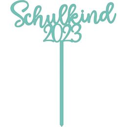 Elfenstall Tortenstecker Kuchentopper für den Schulanfang aus Acryl Schulkind 2024