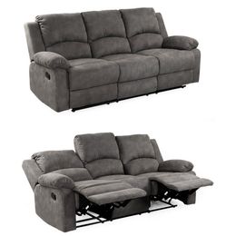 luma-home 3-Sitzer 15131, Sofa mit halbautomatischer Relaxfunktion 204 cm breit