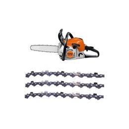 STIHL Benzin-Kettensäge Set: STIHL MS 181 Motorsäge + 20 Profi C Sägeketten (30 cm)