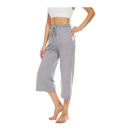 ZWY Loungepants Damen Pant Lange Haremshose Schlupfhose Boho Strandhose Leicht Freizeithose Loose Sommerhose Frauen Hose