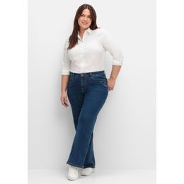 sheego Große Größen: Weite Jeans in Curvy-Schnitt ELLA, dark blue Denim, Gr.52