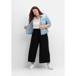 sheego Große Größen: Culotte in Curvy-Schnitt ELLA mit Stoffgürtel, schwarz, Gr.52