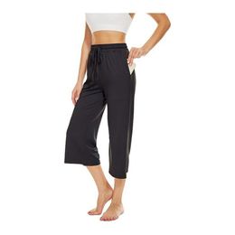 ZWY Loungepants Damen Pant Lange Haremshose Schlupfhose Boho Strandhose Leicht Freizeithose Loose Sommerhose Frauen Hose