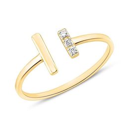 UNIQUE Diamantring UNIQUE Ring für Damen aus 585er Gold mit Brillanten (Größe: 50mm)