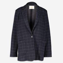 TK Maxx Dunkelblauer Blazer mit Karomuster