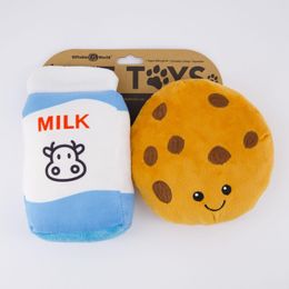 TK Maxx 2er-Pack Milk & Cookie braunes und blaues Haustierspielzeug