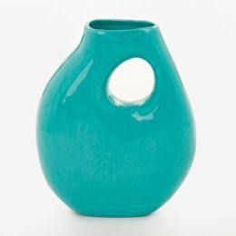 TK Maxx Türkisfarbene Vase mit Loch 30x22cm