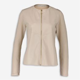 TK Maxx Beige Jacke in Lederoptik