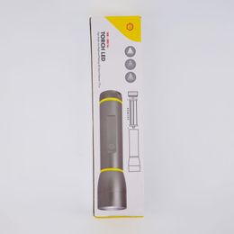 TK Maxx Silberfarben-gelbe Taschenlampe