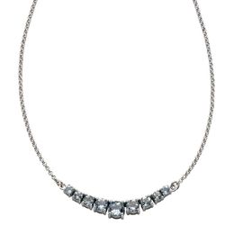 Zeeme Gemstones Halskette 925/- Sterling Silber Blautopas beh. hellblau 45cm Glänzend