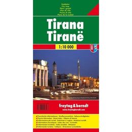 Freytag & Berndt Stadtplan Tirana 1:10.000, Karte (im Sinne von Landkarte)