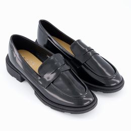 TK Maxx Schwarze Loafer mit polierter Oberfläche