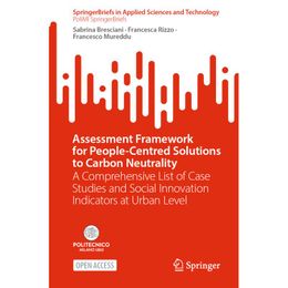 Springer Assessment Framework for People-Centred Solutions to Carbon Neutrality - Sabrina Bresciani, Francesca Rizzo, Francesco Mureddu, Kartoniert (TB)