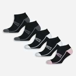 TK Maxx 5er-Pack schwarze Socken mit verstärktem Y-Heel